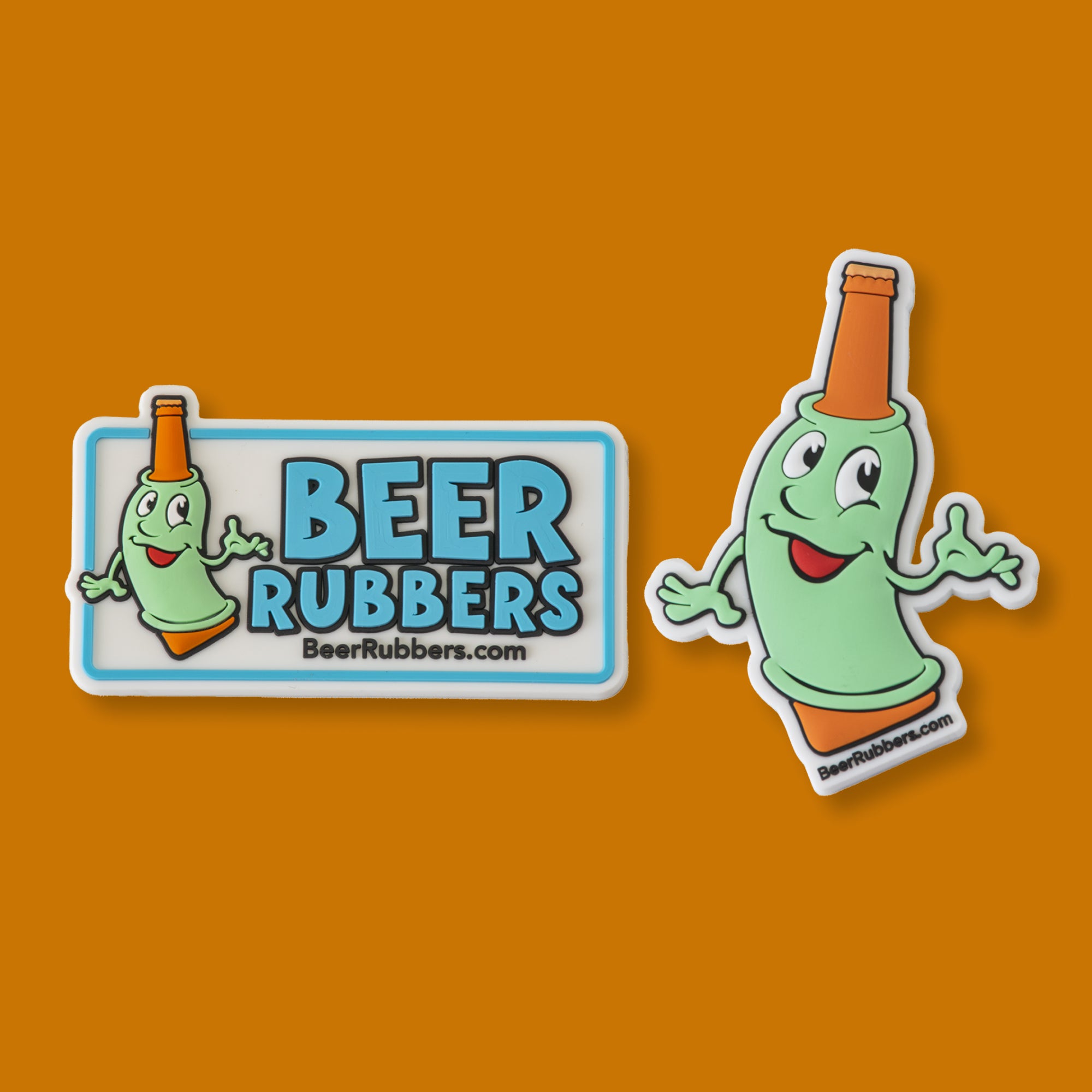 Beer Rubbers® Mascot Magnets | 2-Pack Fridge Magnet Set