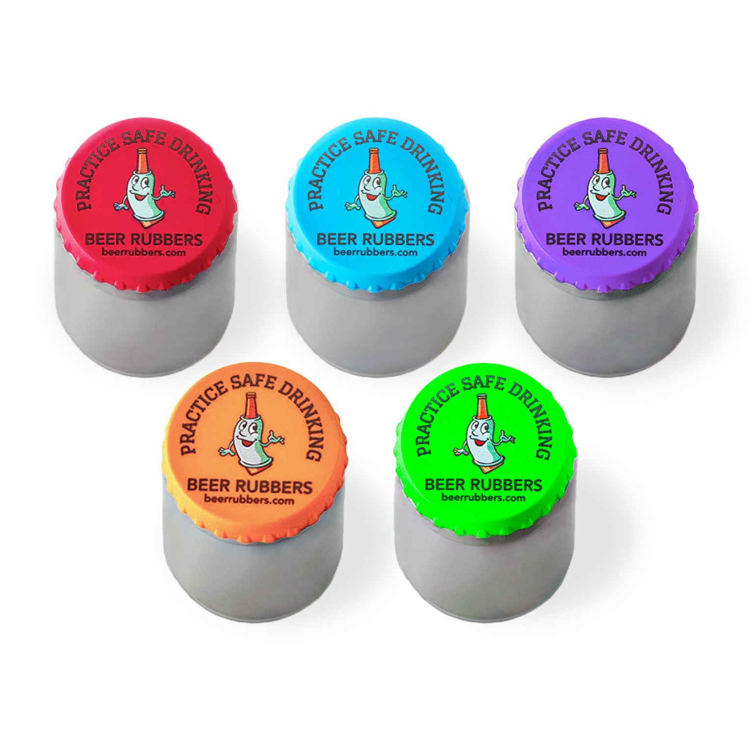 5 Silicone Can Cap Covers – Beer Rubbers
